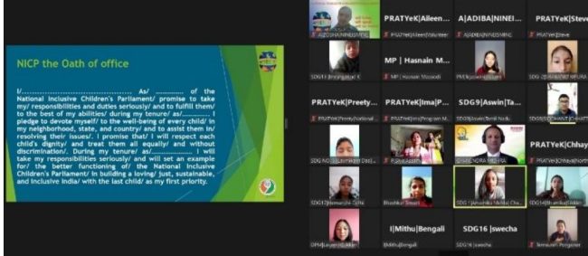 A group of 600 children from different states of the country organized ...